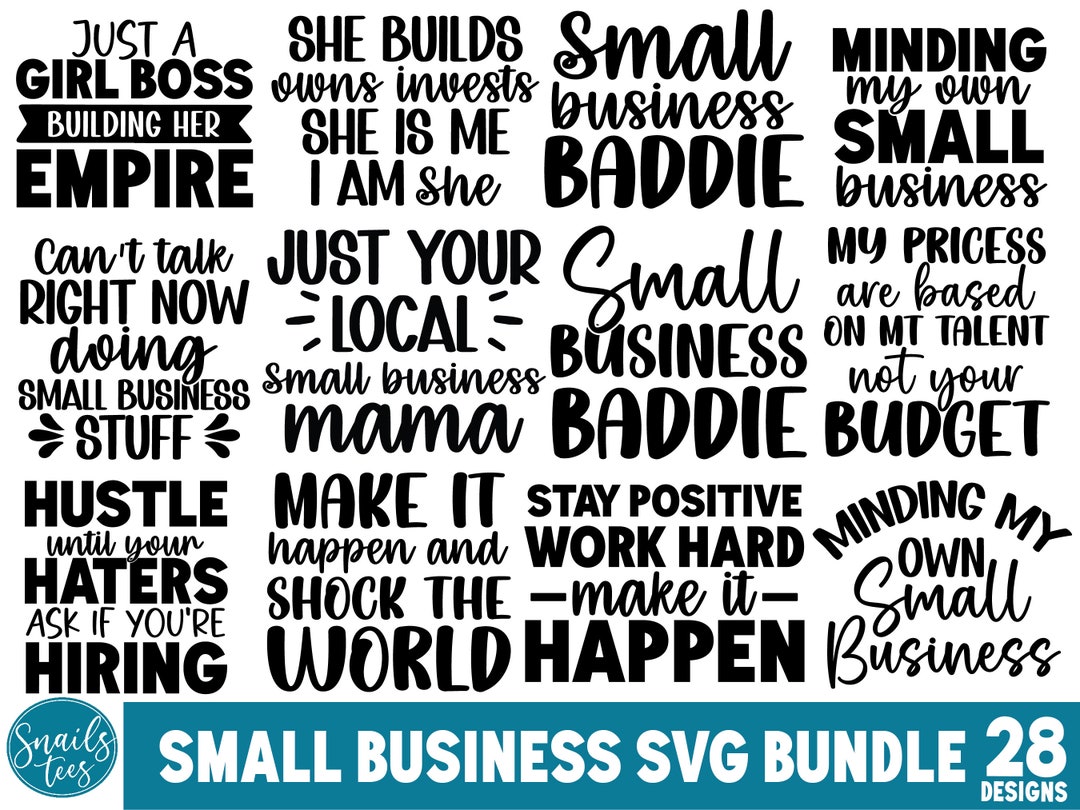 Small Business Svg Bundle, Motivational Svg, Business Owner Svg, Boss ...