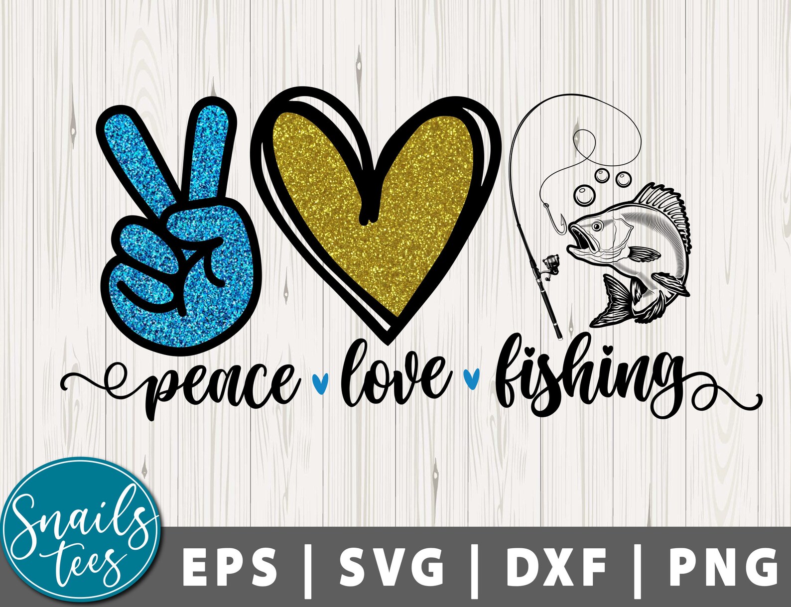 Peace Love Fishing Svg Png Dxf for Sublimation Digital - Etsy