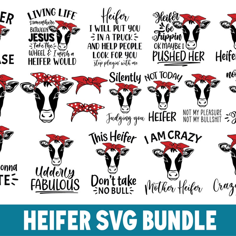 Heifer Svg - Etsy