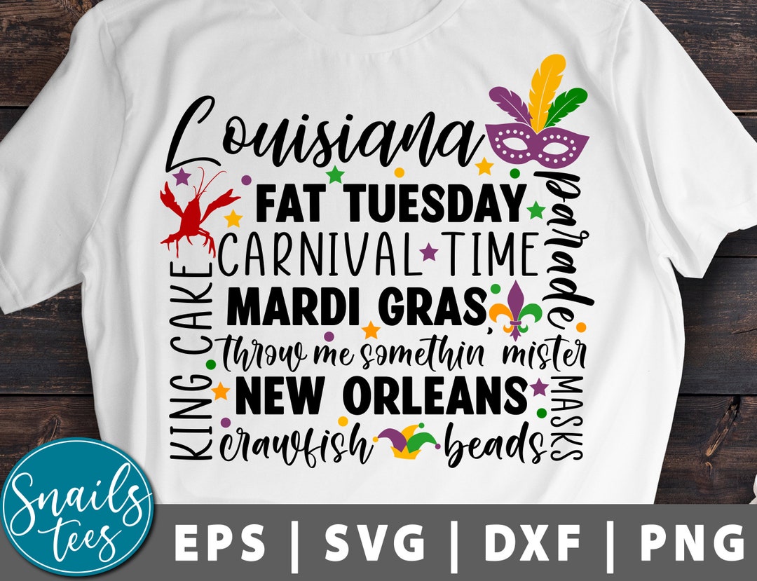 Mardi Gras Svg Cut File Cricut Cameo New Orleans Svg Png Eps Dxf Fat ...