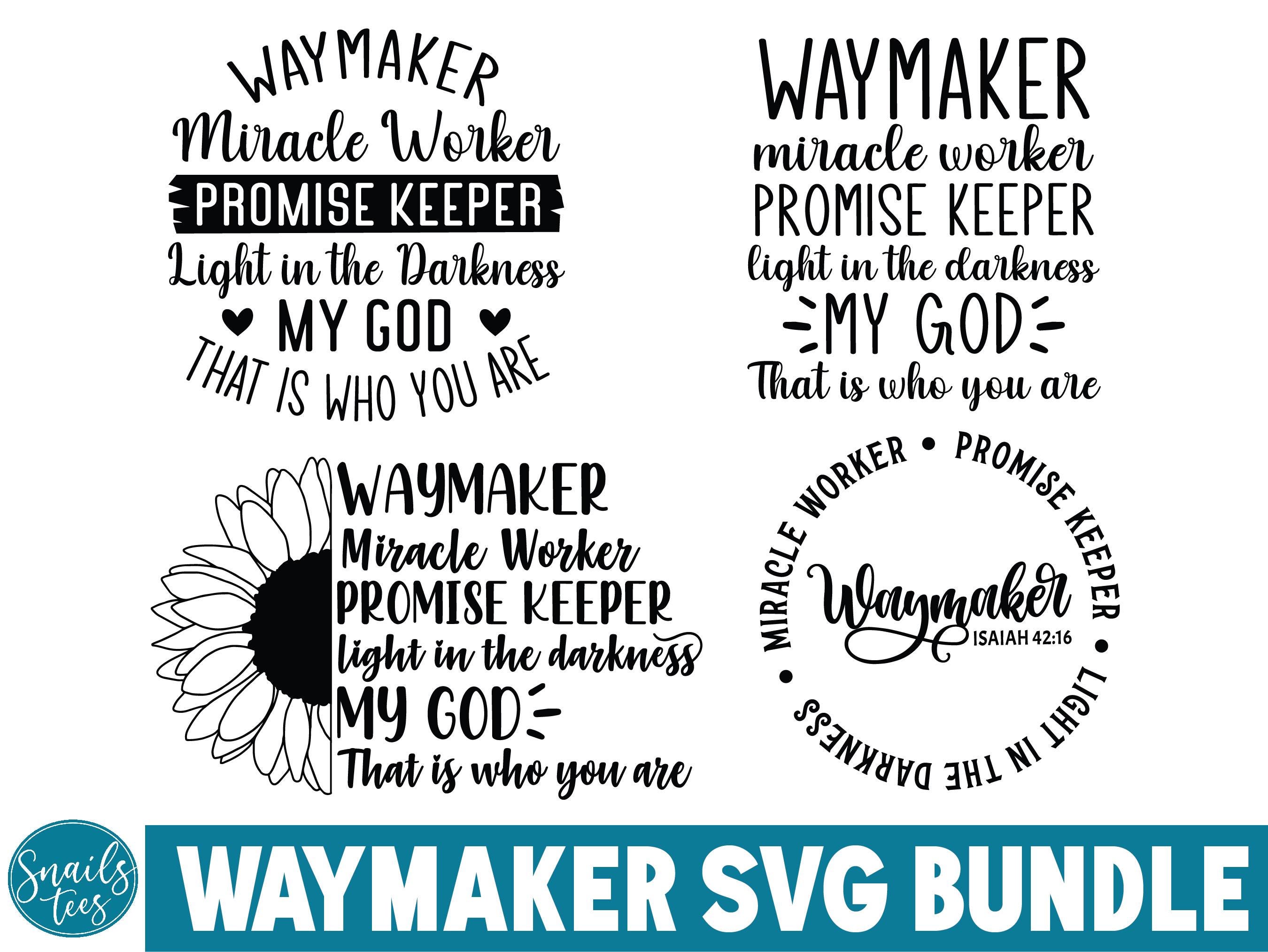 Waymaker SVG Bundle, Waymaker Svg, Scripture SVG, Christian SVG, Bible ...