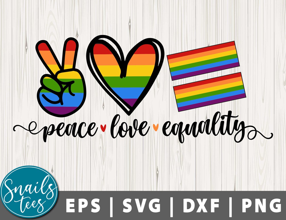Peace Love Equality Svg Png Dxf for Sublimation Digital | Etsy