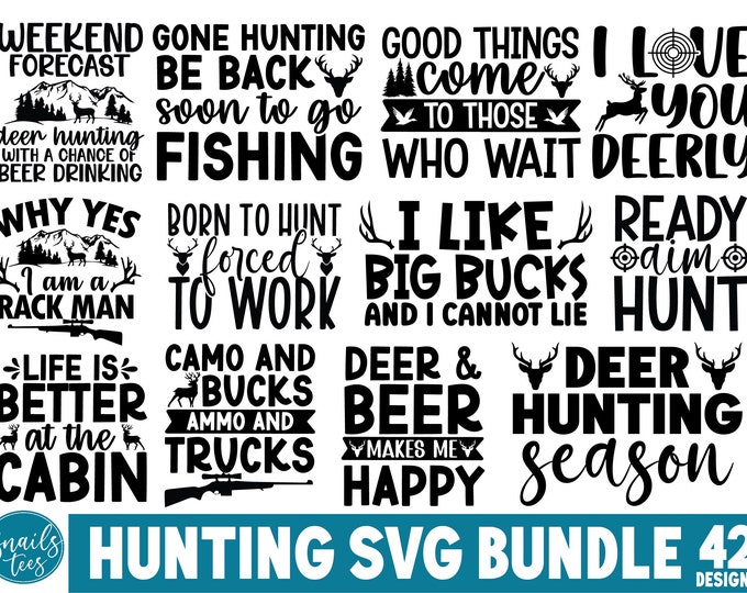 Hunting Life SVG PNG Bundle| Hunter Svg| Deer Svg| Duck Hunting Svg ...