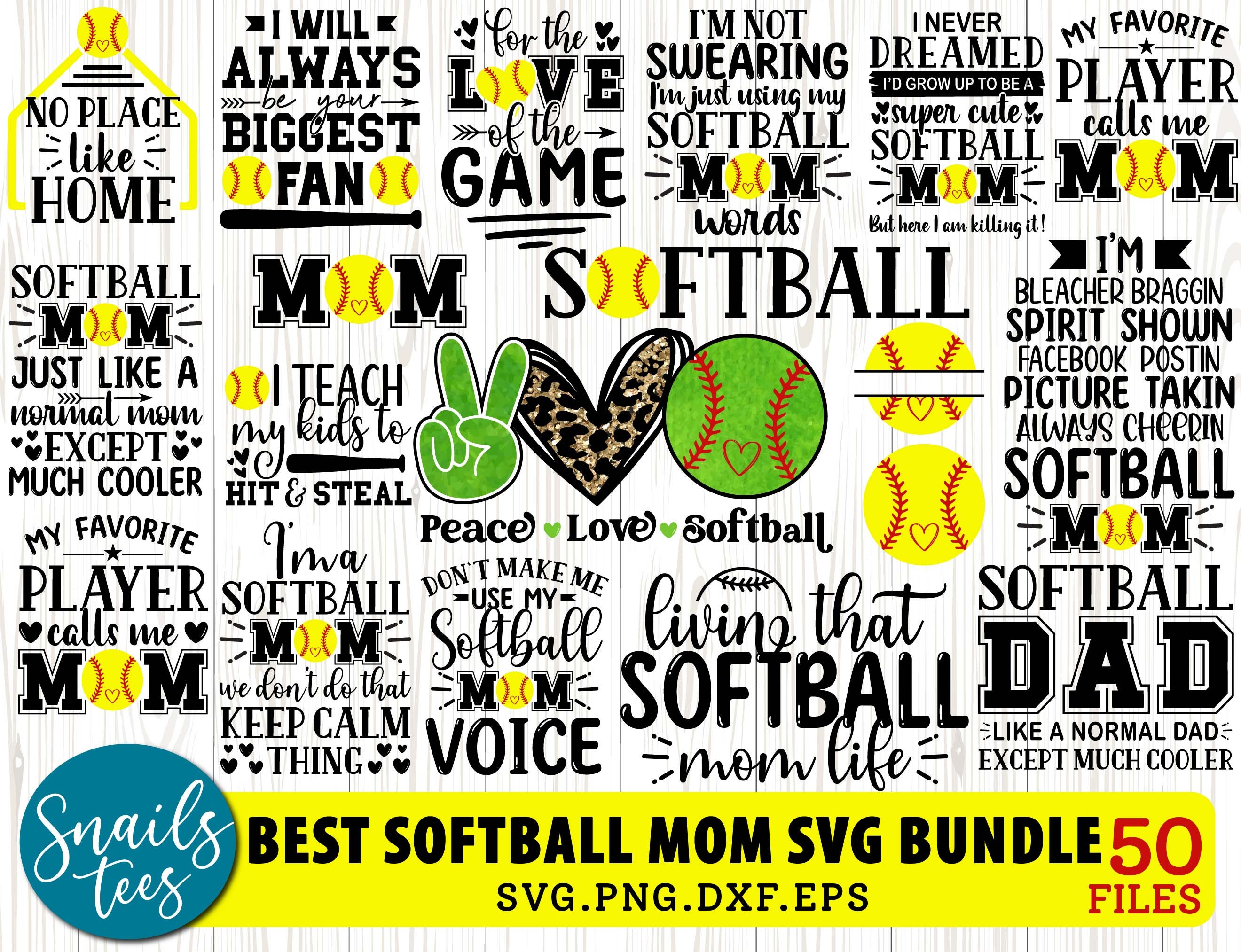 Softball Svg Bundle Png Softball Mom Svg Bundle Mom Svg Etsy Canada