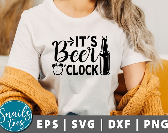 Beer O'clock SVG, Beer Cut File, Beer Quote SVG Cut Files, Commercial ...