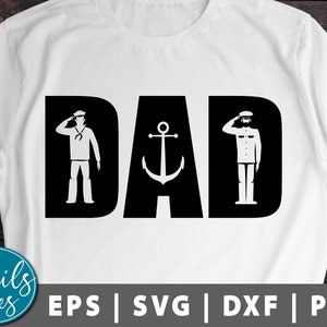 Navy Dad Svg Png Dxf Father's Day Svg Dad Soldier Svg Dad Life Svg ...