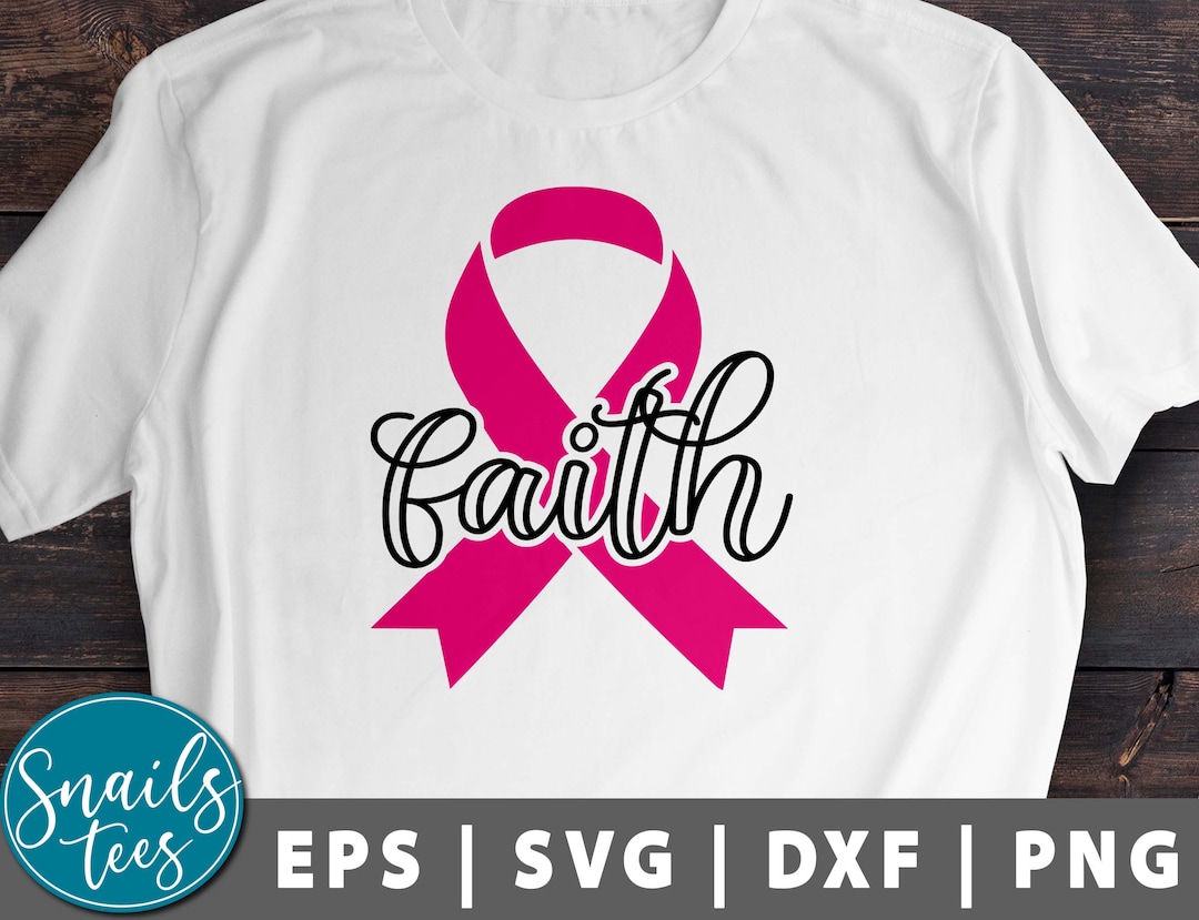 Faith Ribbon SVG Png Dxf Breast Cancer Awareness Svg Faith Svg Cancer ...