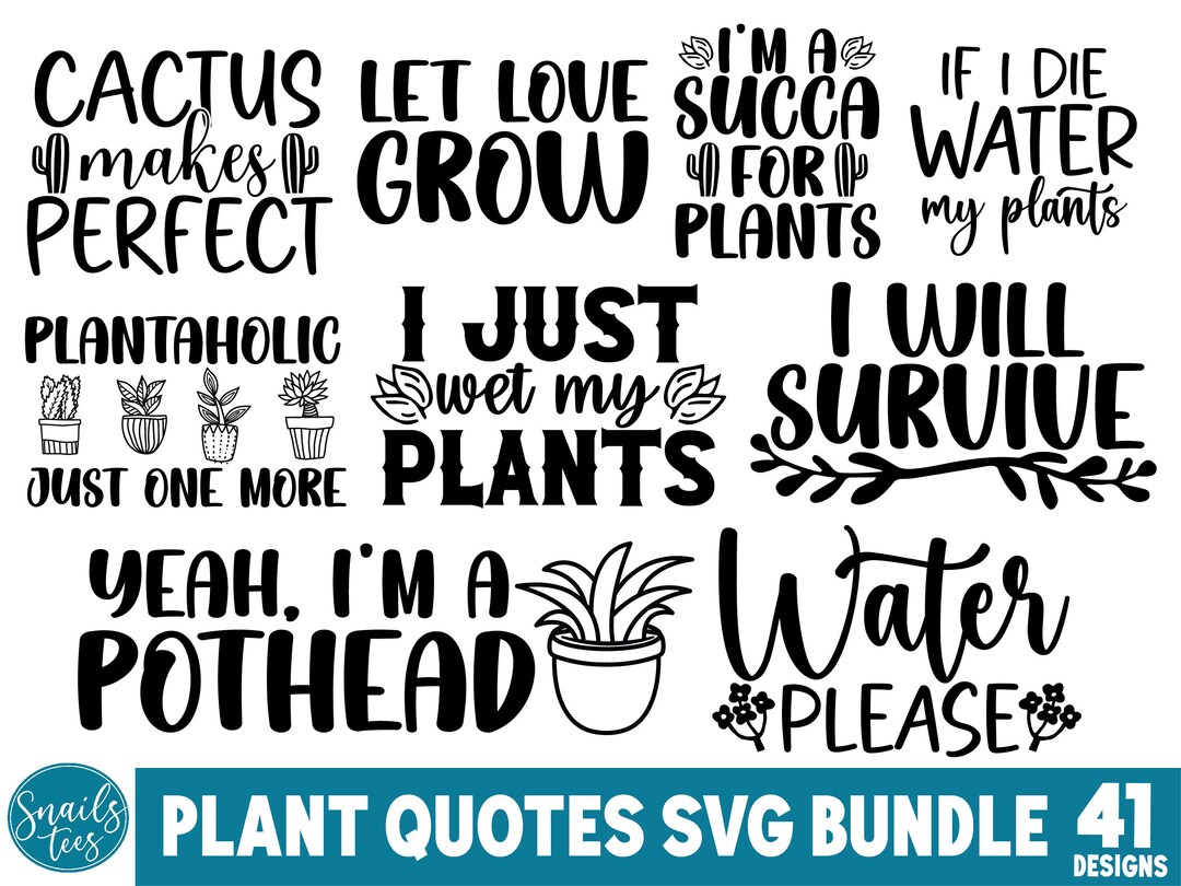 Plant Lover SVG Bundle, Plant Quotes Svg, Plant Svg, Plant Mom Svg ...