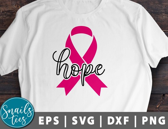Hope ribbon svg Png Breast Cancer Awareness Svg cancer svg | Etsy