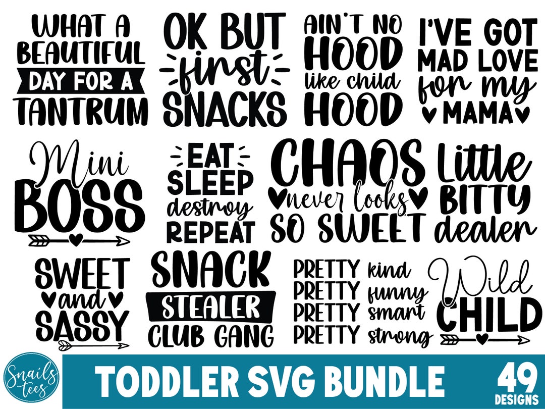 Kids Toddler SVG Bundle, Toddler Svg, Cool Kids Svg, Funny Kids SVG ...