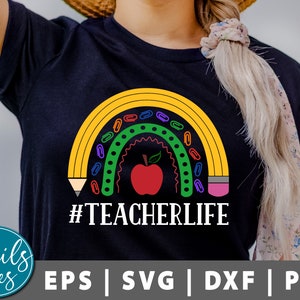 Teacher Life Svg, Png, Teacher Svg, Teacher Rainbow Svg, Teacher ...