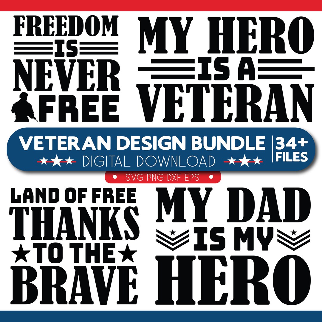 34+ Veteran & Independence Day Design,veteran Svg Bundle, Patriotic PNG ...