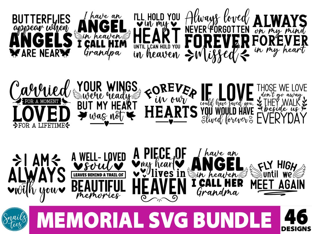 Memorial Quotes Svg Bundle, Cardinal Svg, Memorial Quotes Svg, Rest in ...