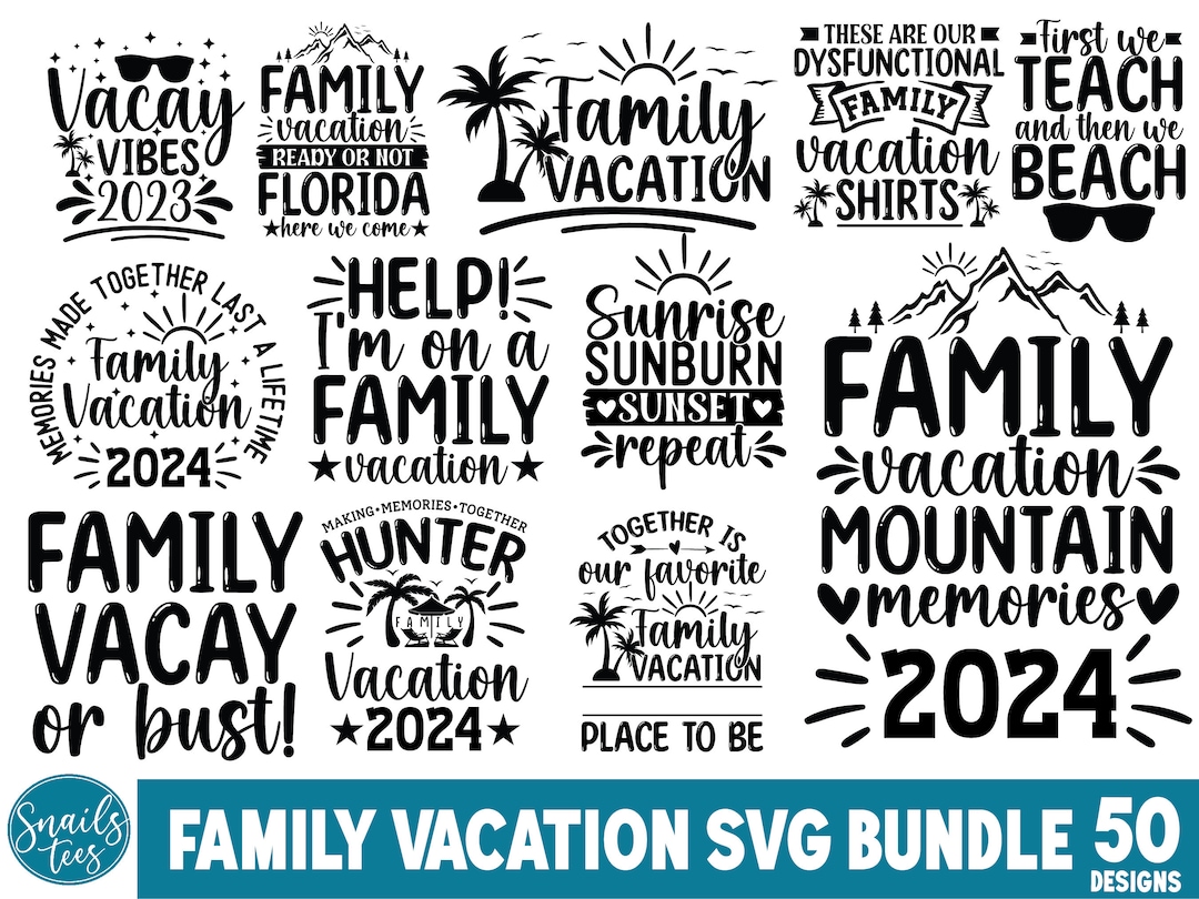 Family Vacation Svg Bundle 2025, Summer 2025 Svg, Beach Vacay Png ...