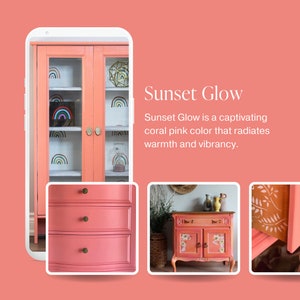 Sunset Glow - Coral Pink Chalk Style Paint for Furniture, Home Decor ...