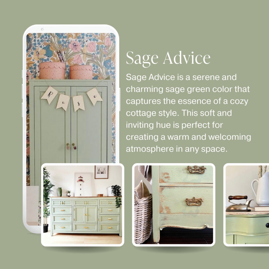 Sage Advice - Green Chalk Style Paint for Furniture, Home Decor, DIY ...