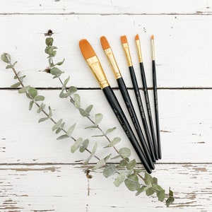 Artist Brushes - Country Chic Paint (pack of 5) - Etsy