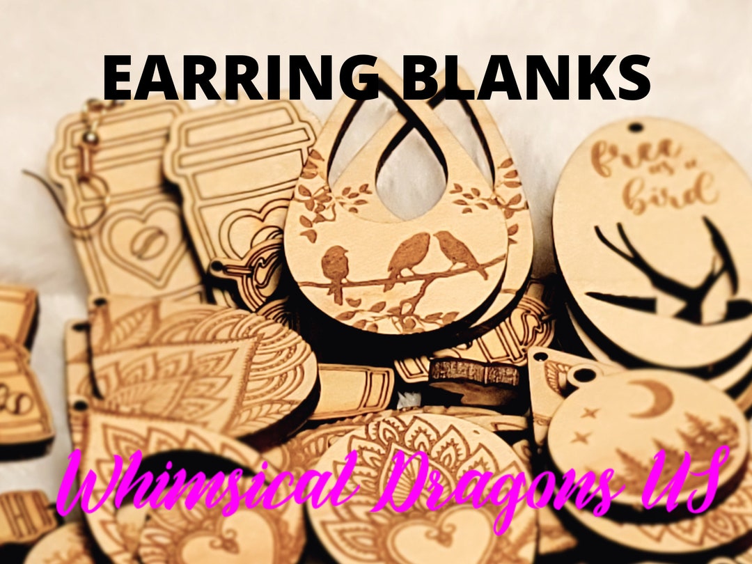 BULK Wooden Earring BLANKS 2, Jewelry Blanks, Earring Blanks, Make Your ...