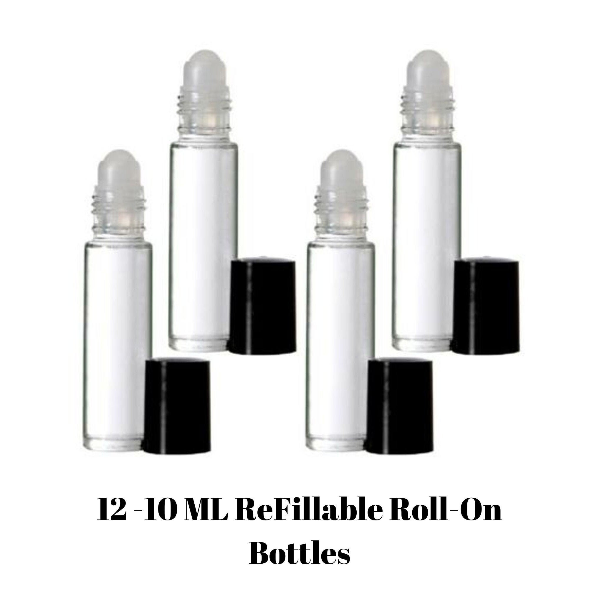 12 Clear 10 Ml ROLLER BOTTLES Essential Oil Perfume 10ml - Etsy