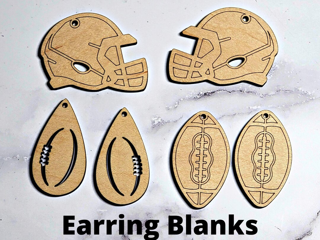 Bulk Football Wood Earring Blanks: Laser Cut DIY Jewelry - Etsy