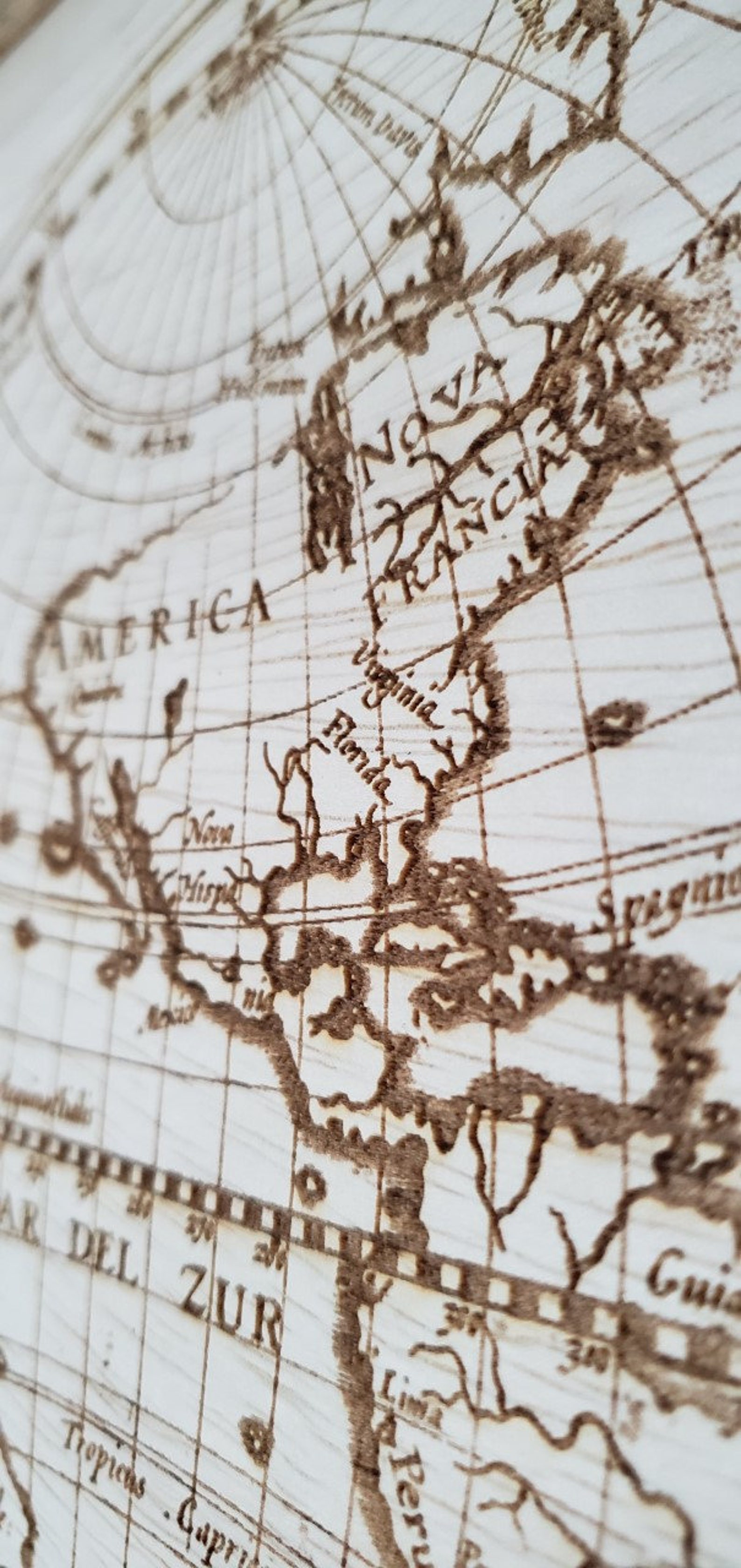 Laser Engraved World Map | Etsy