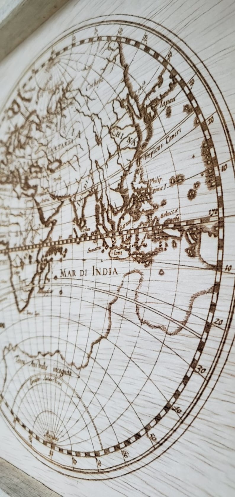 Laser Engraved World Map | Etsy