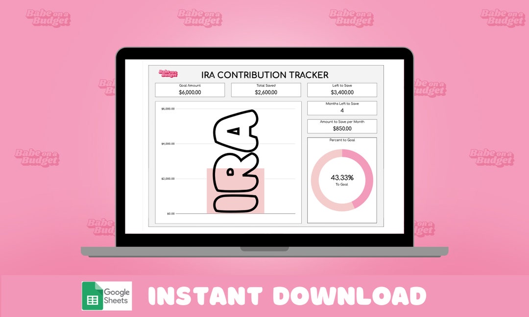 IRA Tracker | Savings Spreadsheet | Savings Tracker | Dashboard | Goole ...