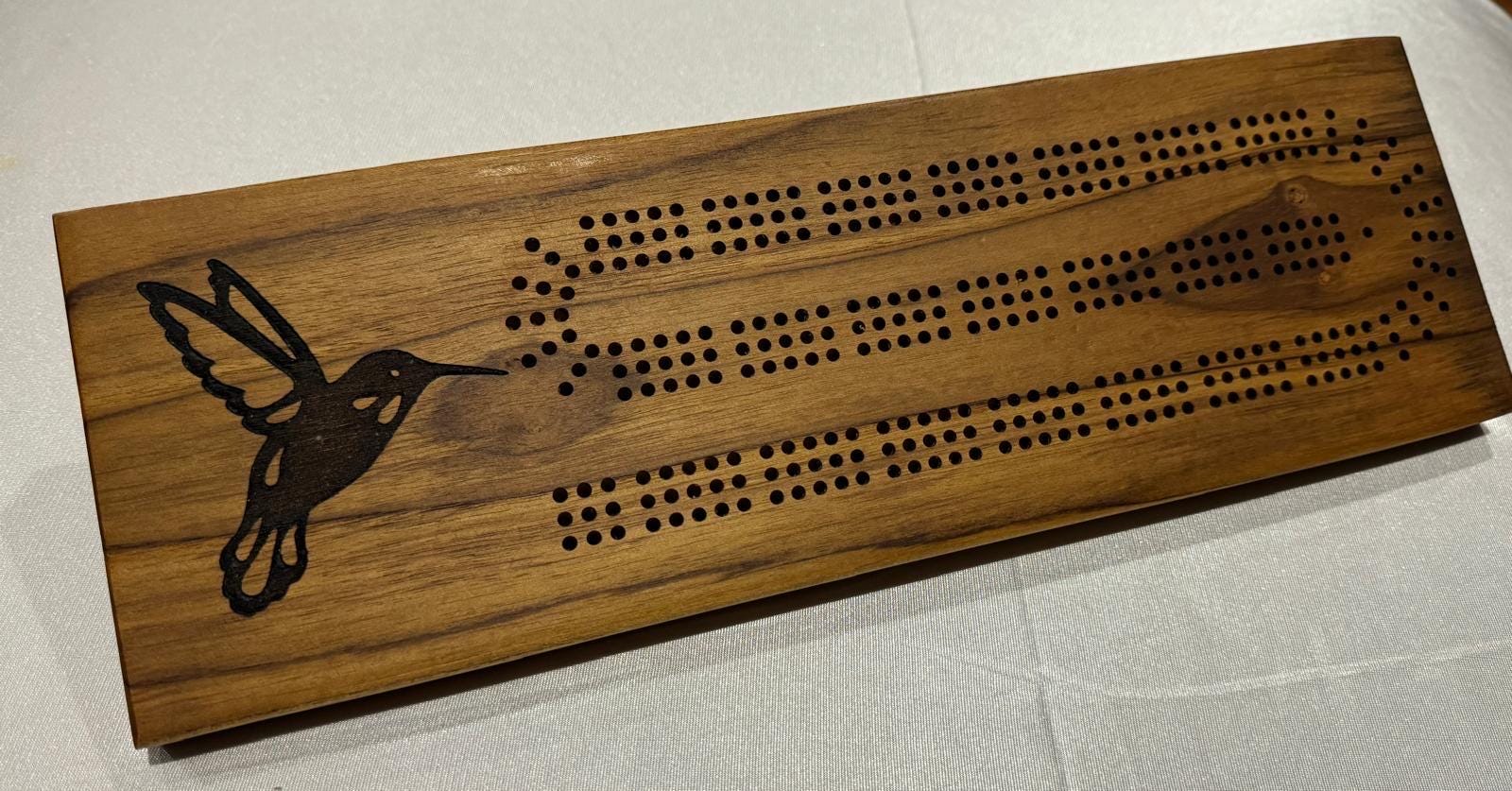 Handmade Teak Wooden Cribbage Board With Hummingbird - Etsy