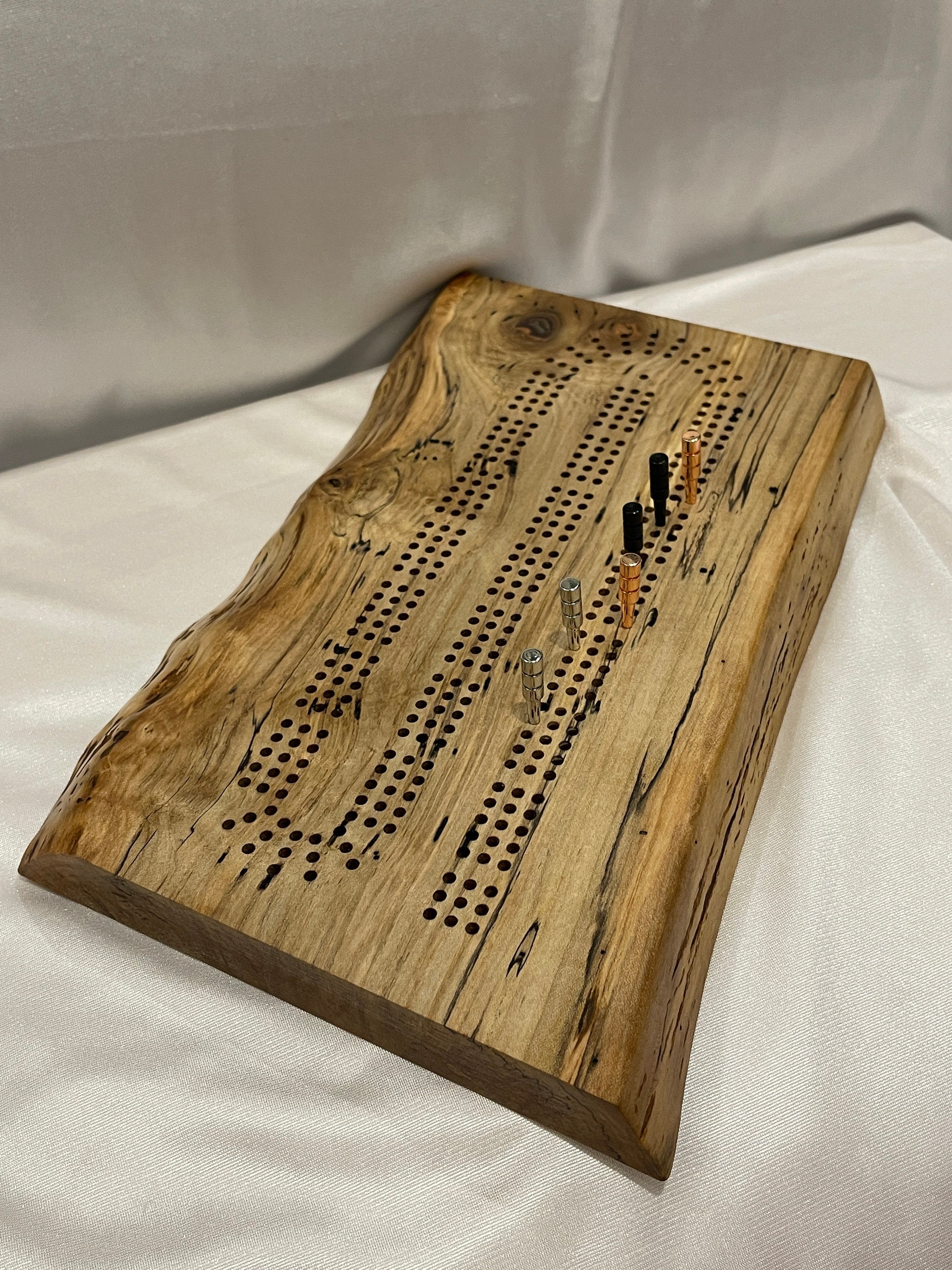 Live Edge Ambrosia Maple Cribbage Board - Etsy Canada