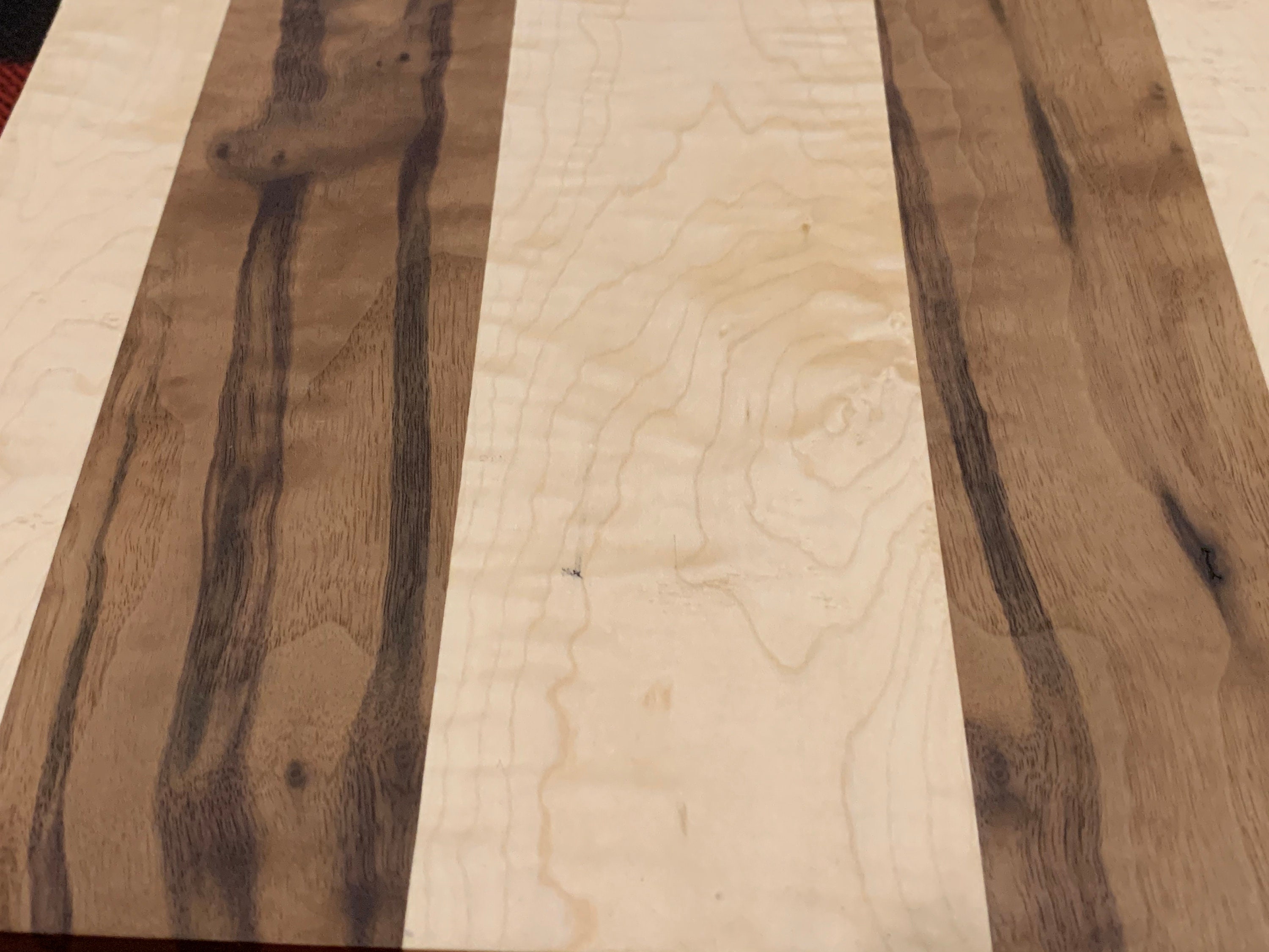Laminated Curly Maple, Figured Walnut Wood Charcuterie Board - Etsy