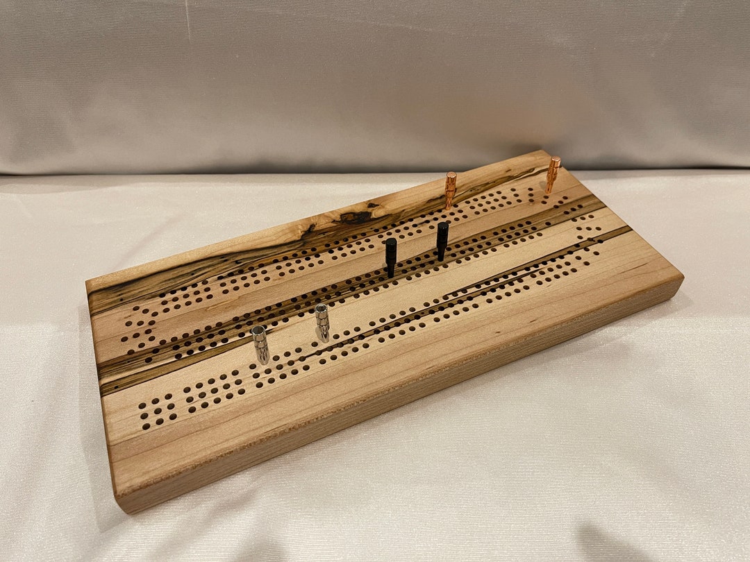 Handmade Figured Maple Cribbage Board - Etsy Canada