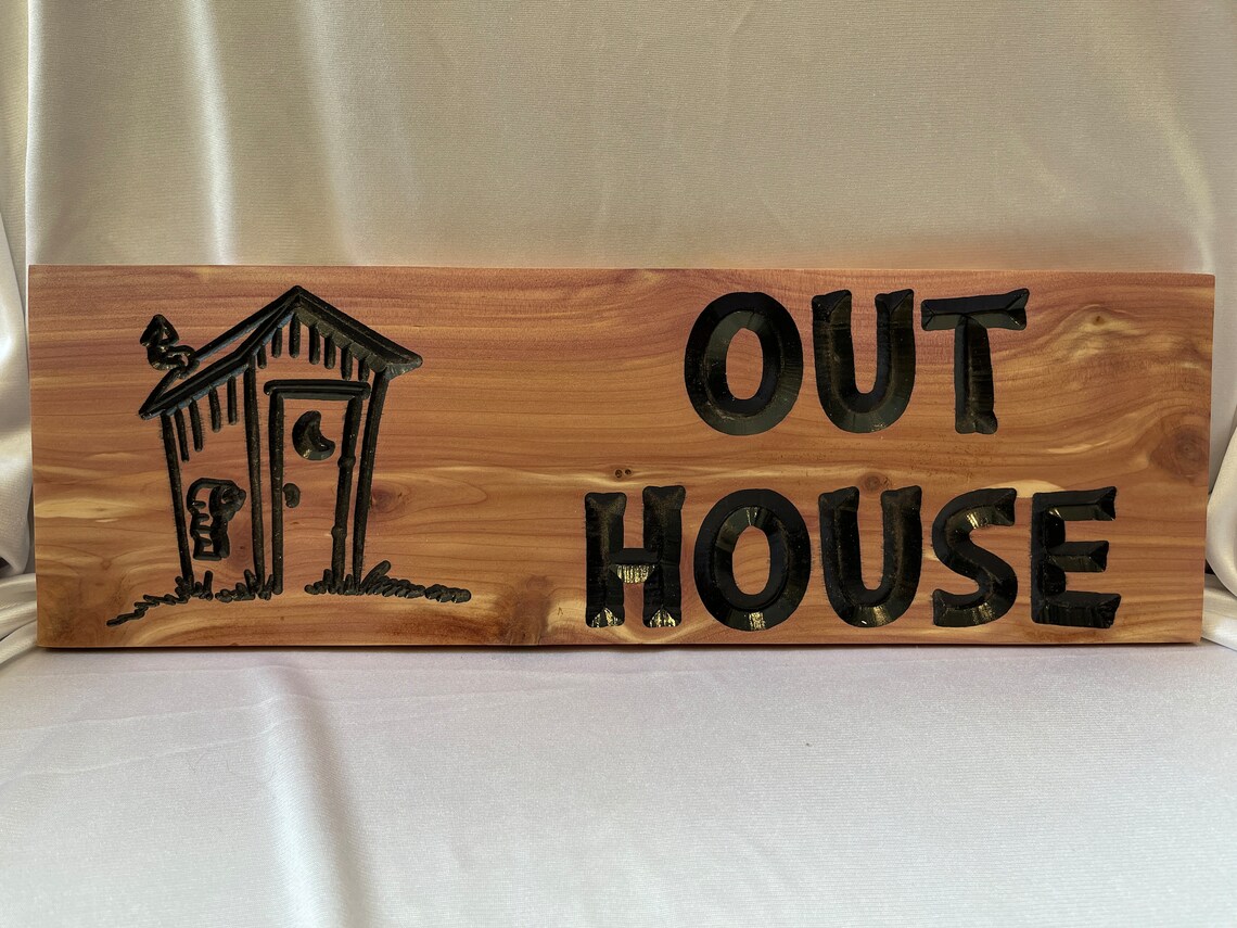 Outhouse Sign on Aromatic Cedar - Etsy