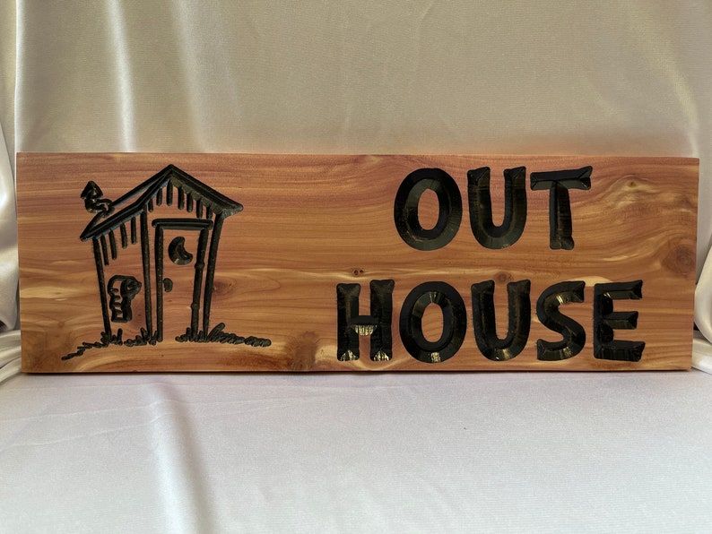 Outhouse Sign on Aromatic Cedar - Etsy