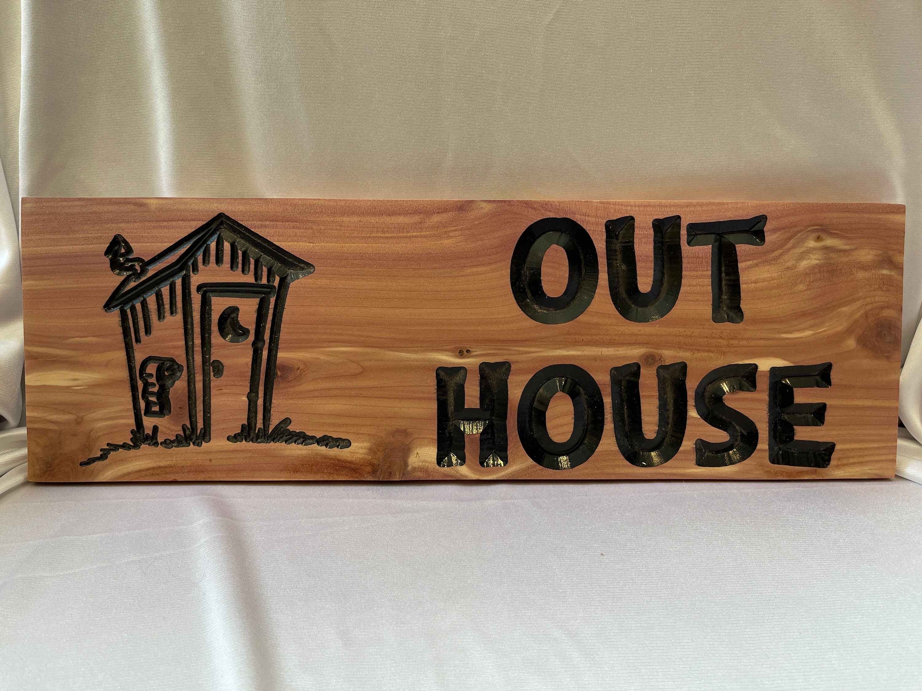 Outhouse Sign on Aromatic Cedar - Etsy
