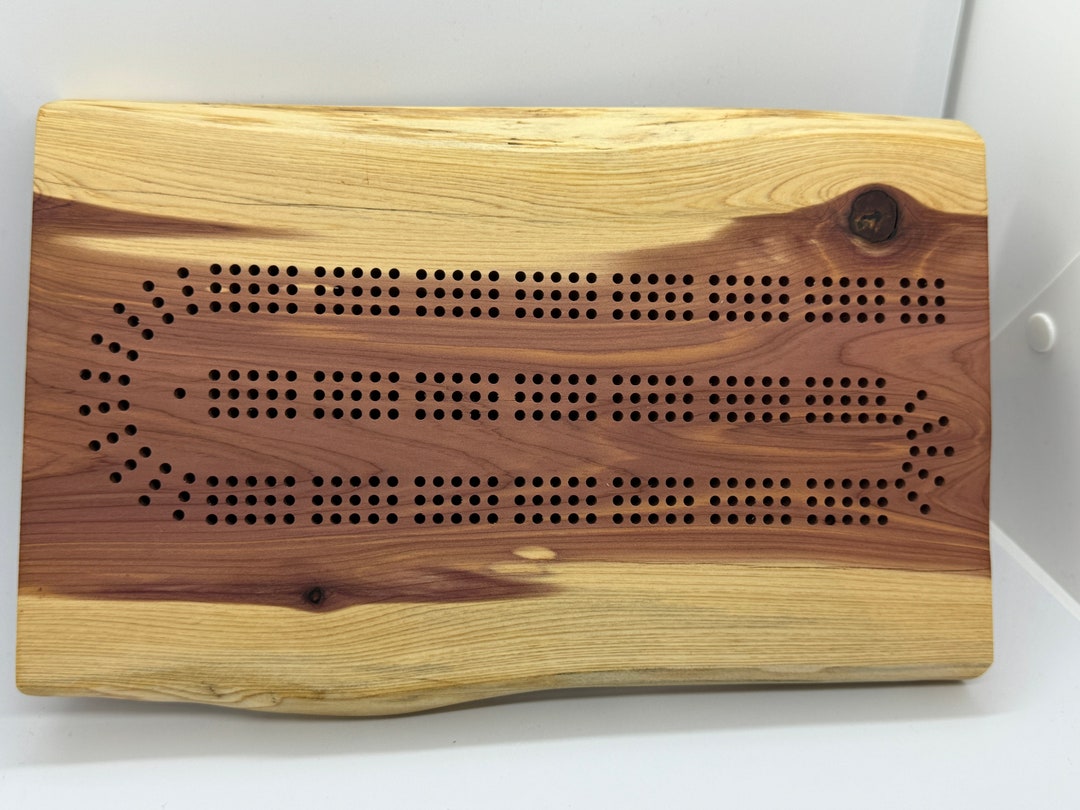 Live Edge Red Cedar Cribbage Board - Etsy