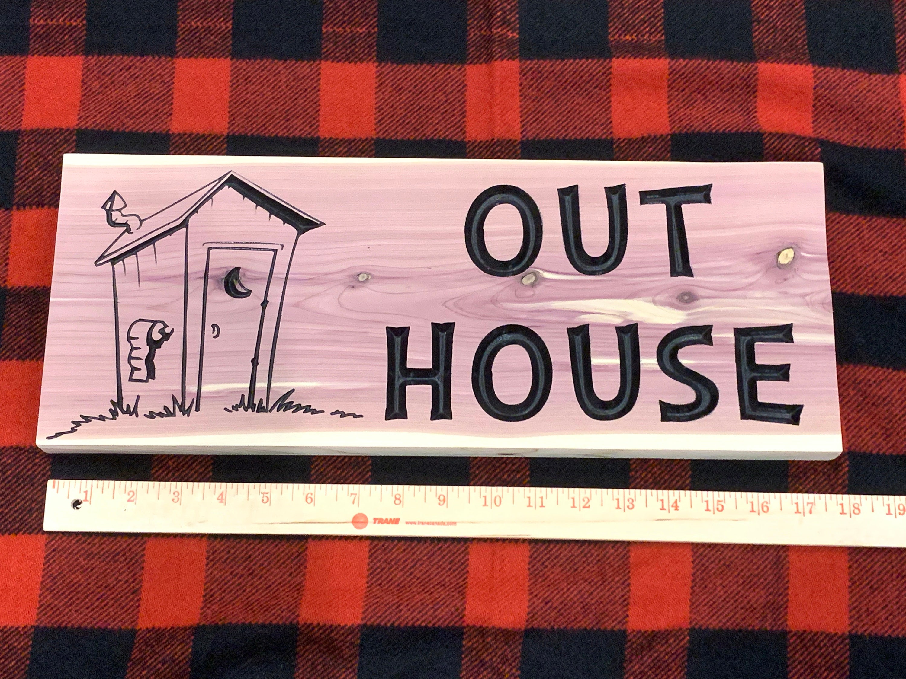 Outhouse Sign on Aromatic Cedar | Etsy