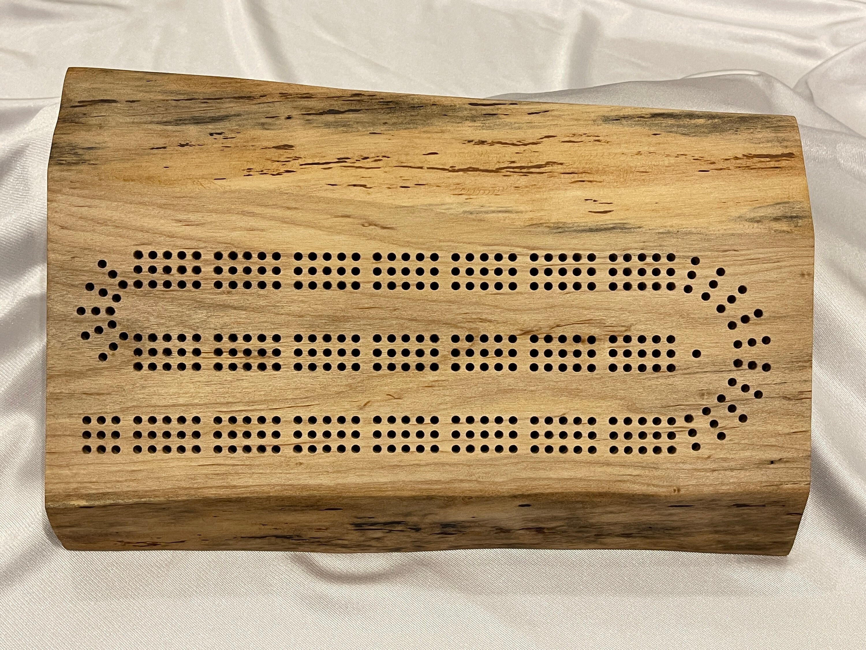 Live Edge Ambrosia Maple Cribbage Board - Etsy Canada