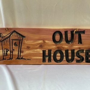 Outhouse Sign on Aromatic Cedar - Etsy