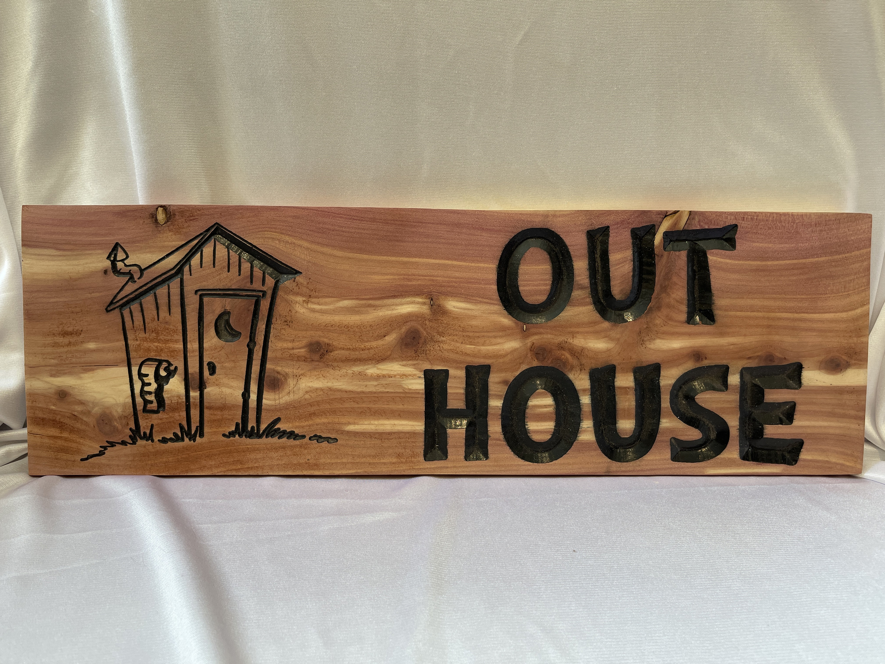 Outhouse Sign on Aromatic Cedar - Etsy