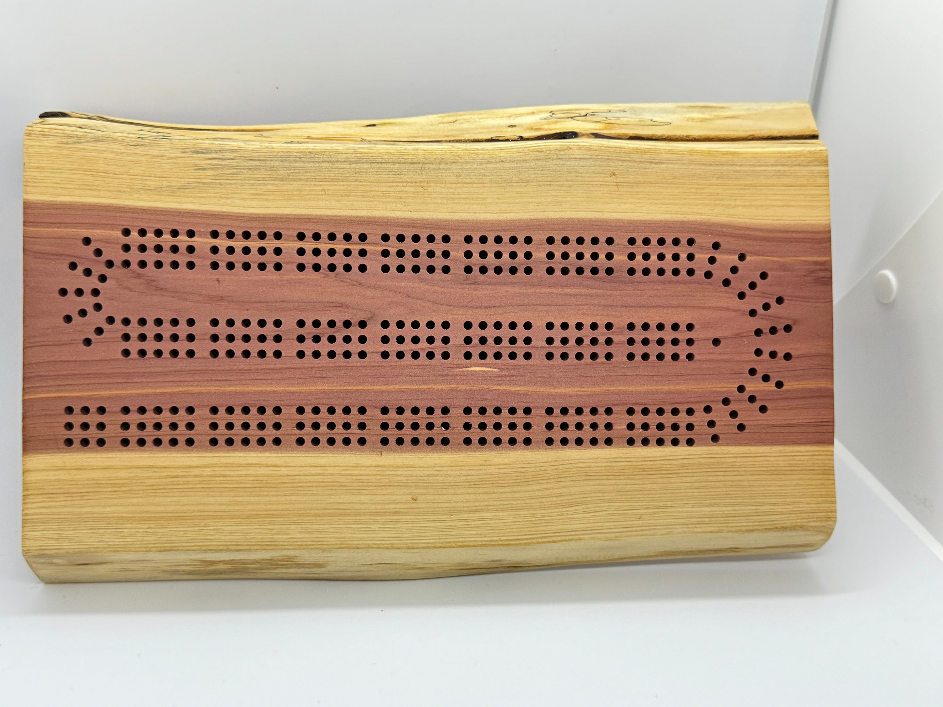 Live Edge Red Cedar Cribbage Board - Etsy