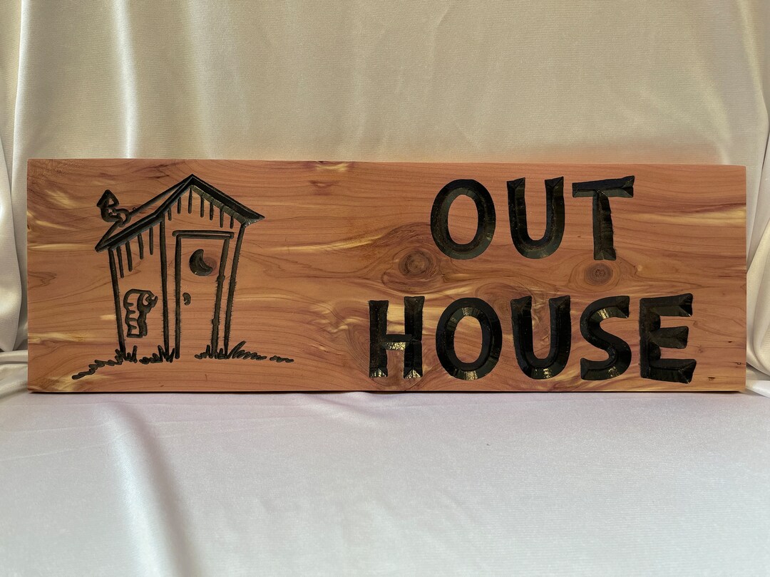 Outhouse Sign on Aromatic Cedar - Etsy