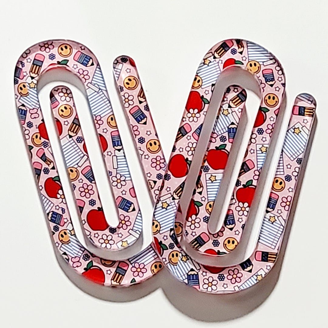 Jumbo Paperclip Bookmark | Acrylic Planner Clip | Oversized Paperclip ...