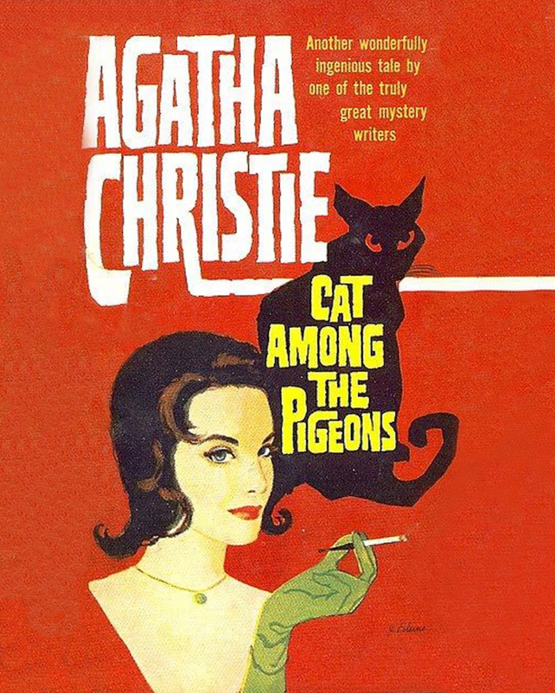 Agatha Christie Book Cover Print / Digital Download / Vintage Book Cover / Art Deco / Horror and ...