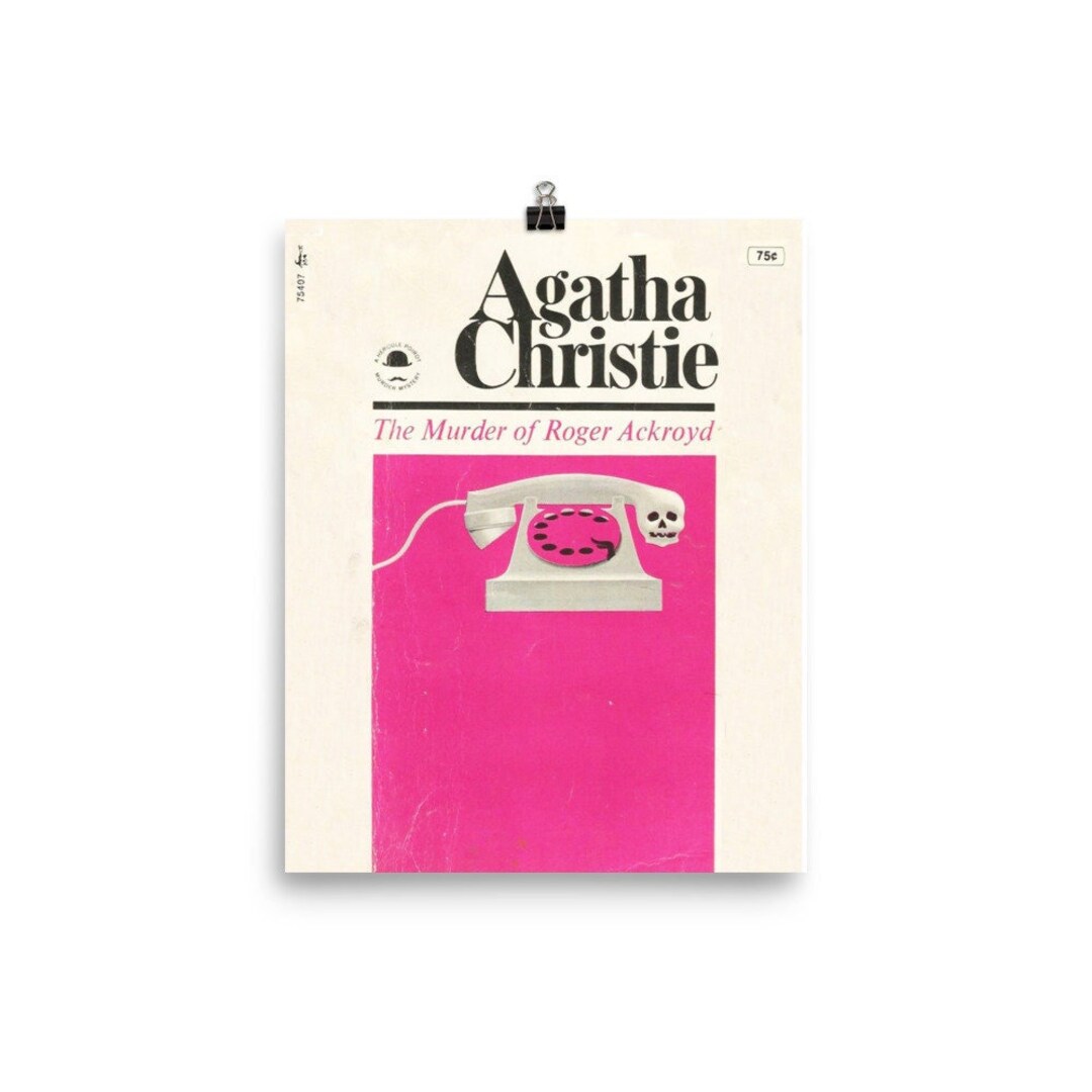Agatha Christie Book Cover Print / Vintage Book Cover / Art Deco ...