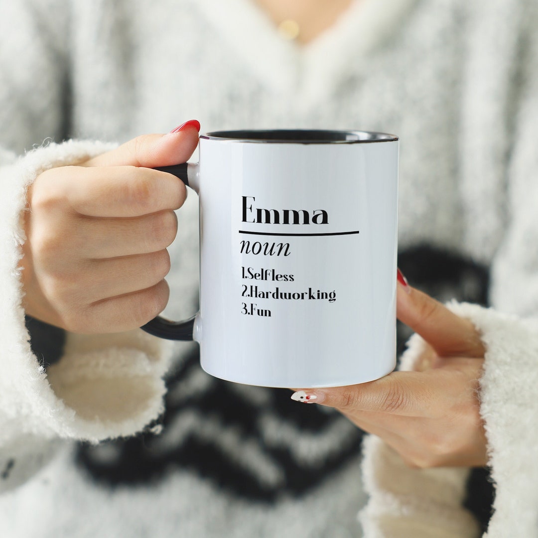 Personalized Name Definition Mug, Custom Text Mug, Name Mug, Name Coffee Mug With Definition ...