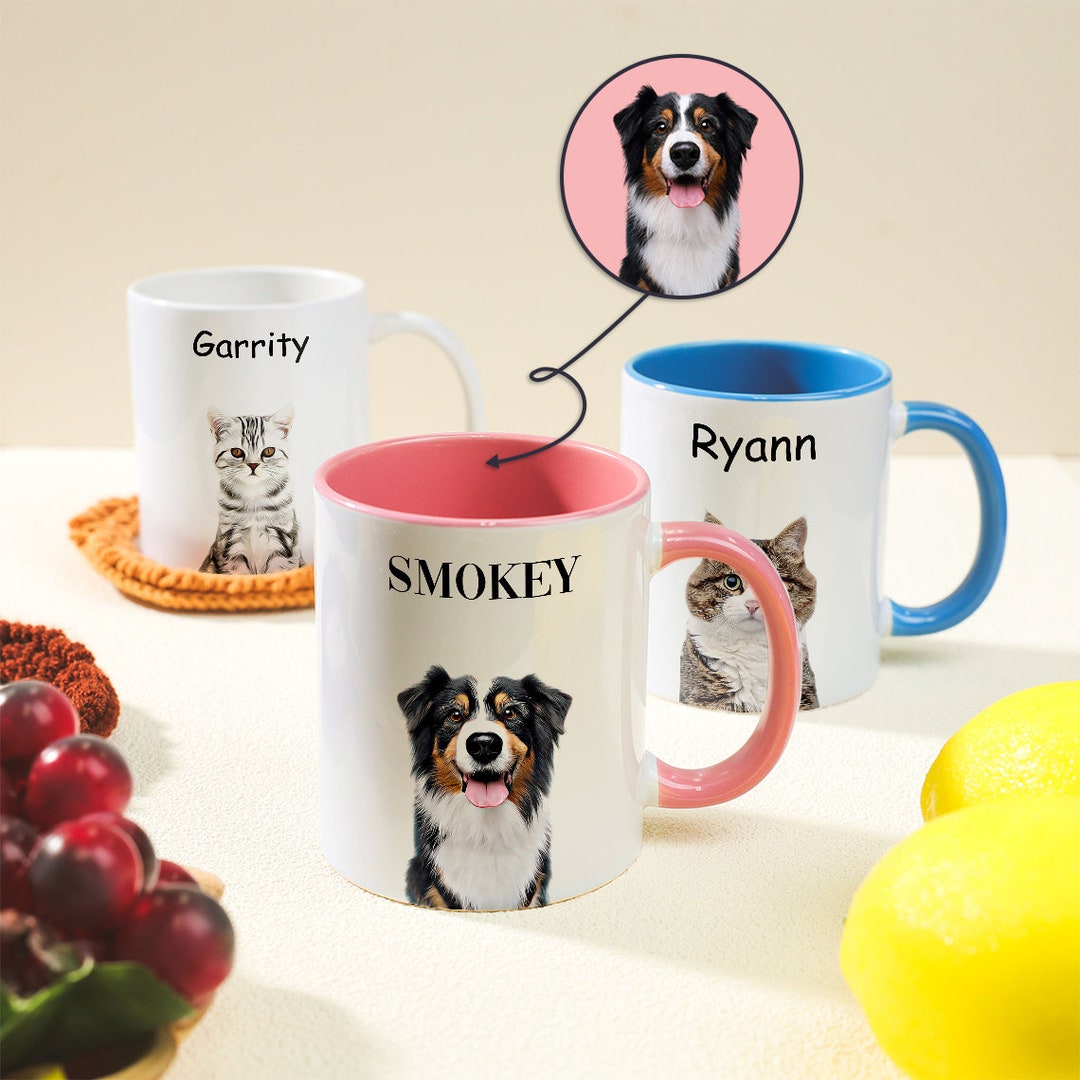 Personalized Pet Coffee Mug, Name Custom Dog Mug, Custom Photo Mug ...