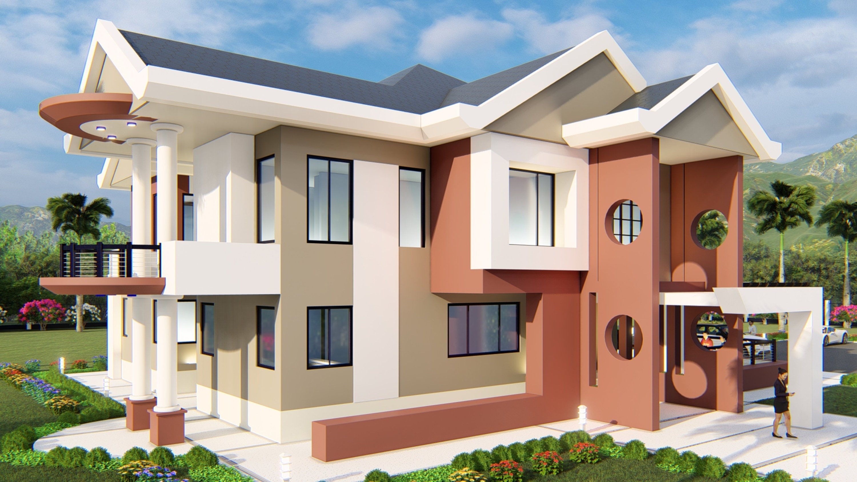 5 Bedroom House Plan Option 2, 5000sqft House Plans, 5 Bedroom Floor ...