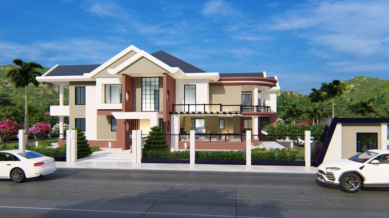 5 Bedroom Modern House Plan, 5000 Sqft (digital Download) - Etsy Singapore