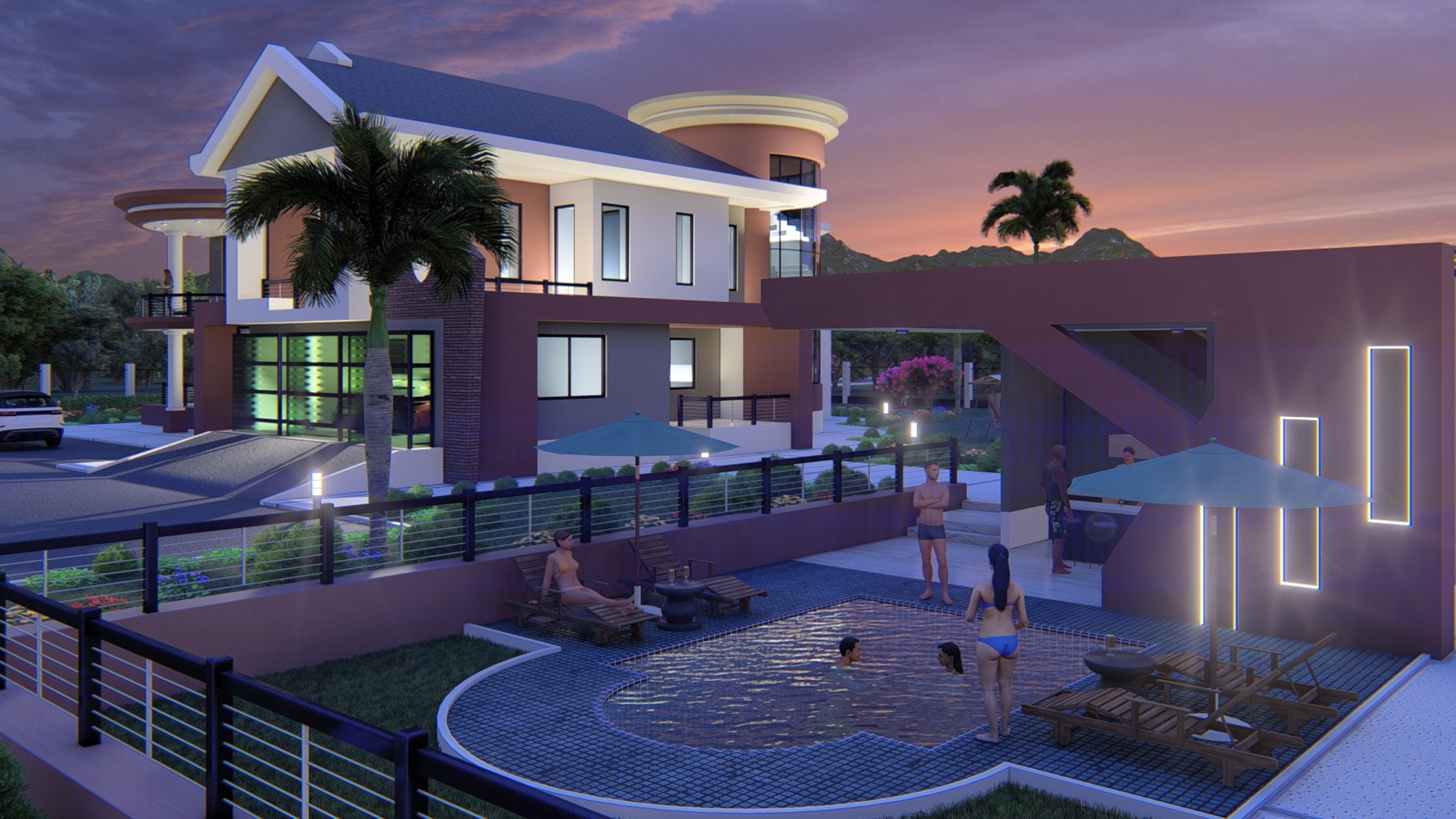 5 Bedroom House Plan Option 2, 5000sqft House Plans, 5 Bedroom Floor ...