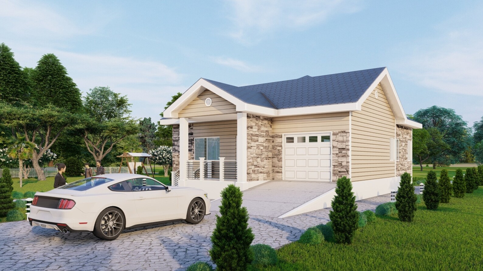 1 Bedroom House Plan 3, 32x40 Floor Plan, 1280sqft House Plan, Modern ...